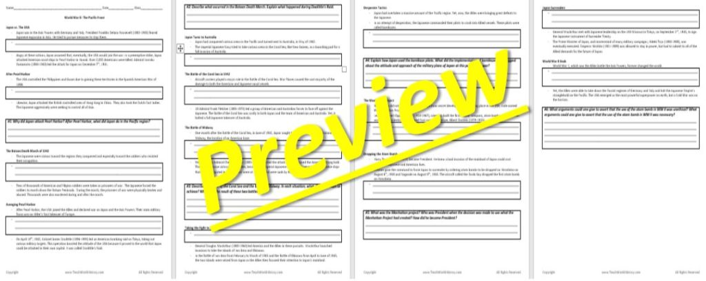 World War II: The Pacific Front - Teach World History